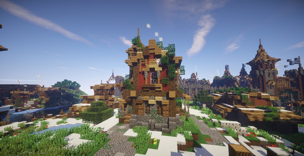 Medieval house with a turret Minecraft Map