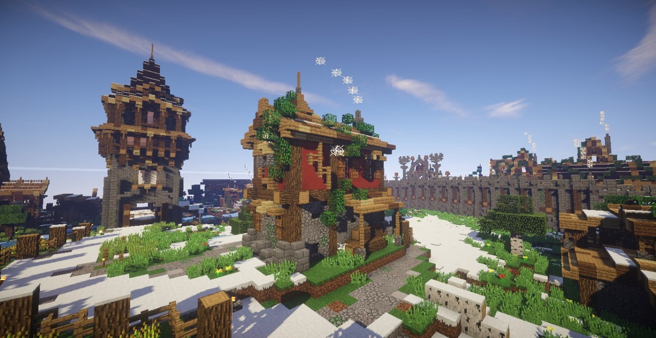 Medieval house with a turret Minecraft Map