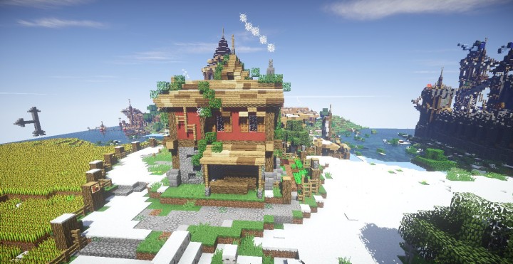Medieval house with a turret Minecraft Map
