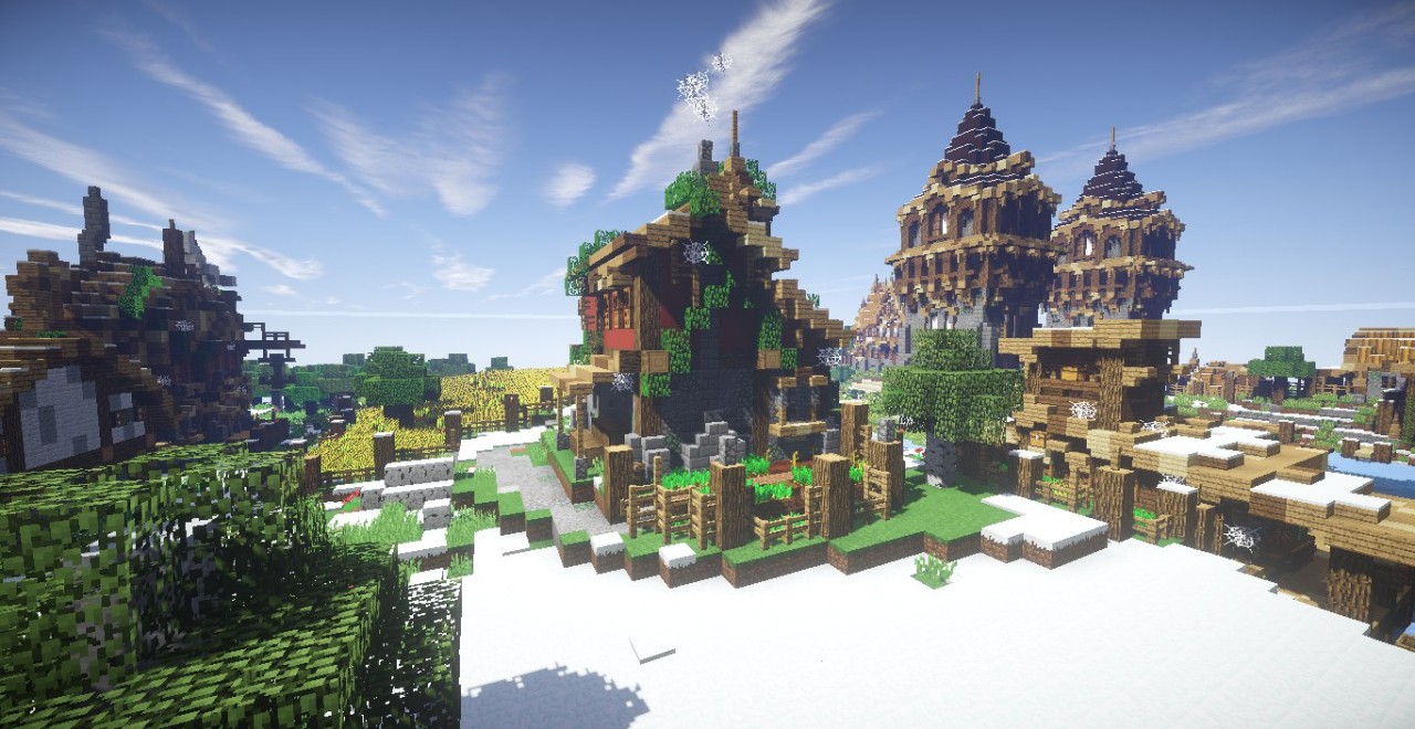 Medieval house with a turret Minecraft Map