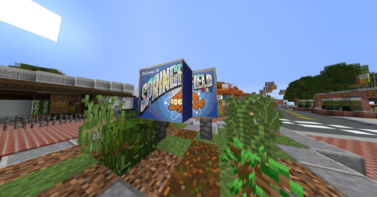 The Simpsons "Springfield" Universal Studios Minecraft Map
