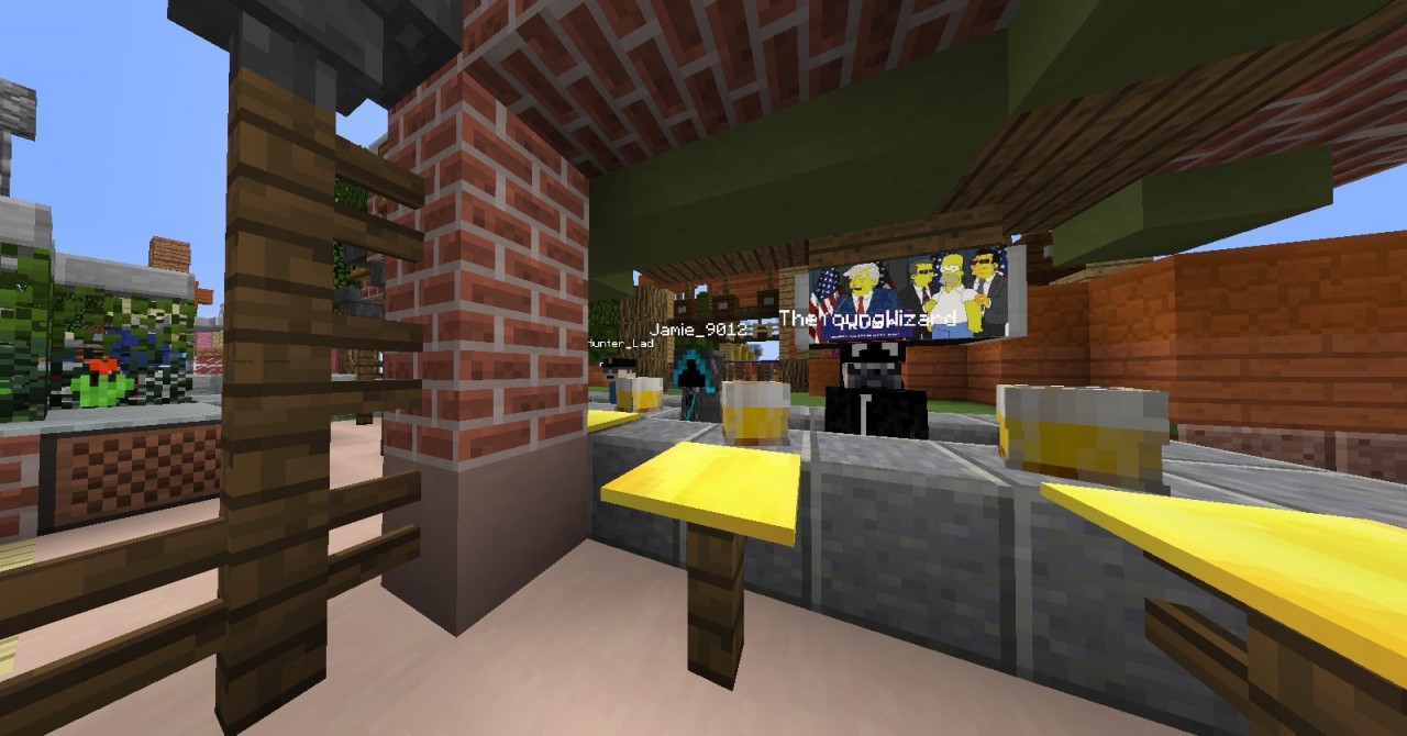 The Simpsons "Springfield" Universal Studios Minecraft Map