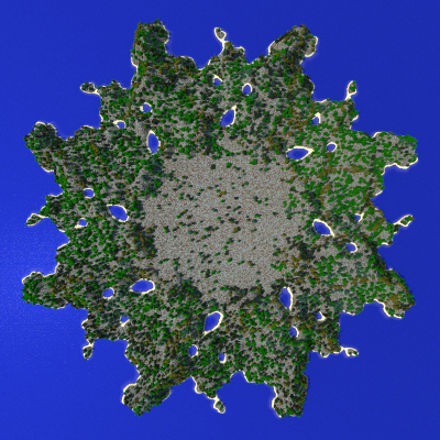 Island with big flat area in the middle Minecraft Map