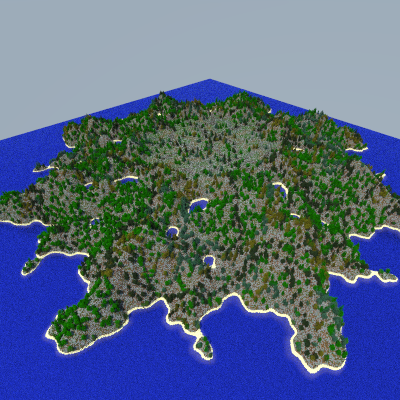 Island with big flat area in the middle Minecraft Map