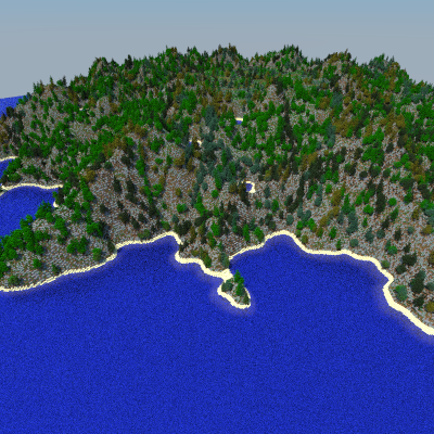 Island with big flat area in the middle Minecraft Map