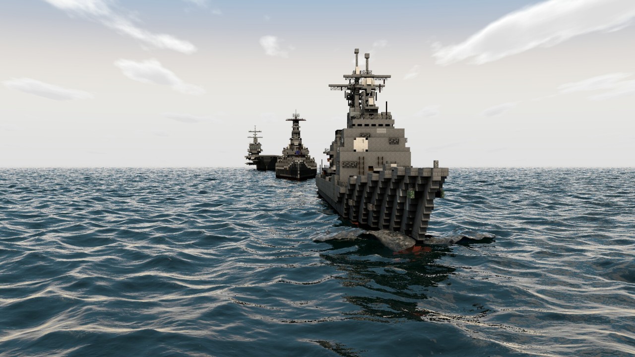 Ticonderoga-class cruiser USS CG-71 Vella Gulf Minecraft Map