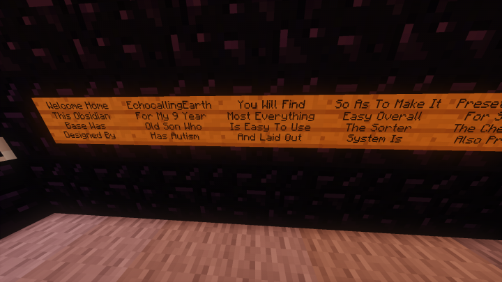 Obsidian Base Minecraft Map