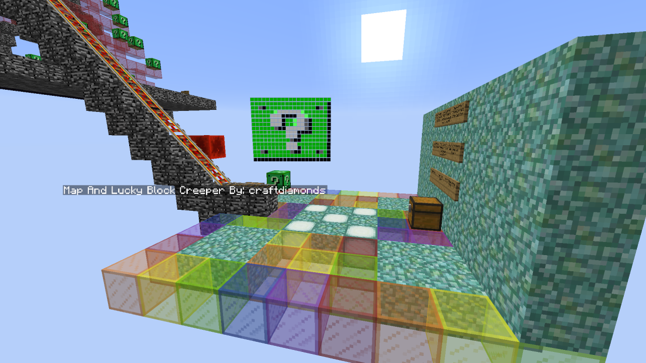 Spiral Control Lucky Block Race Minecraft Map