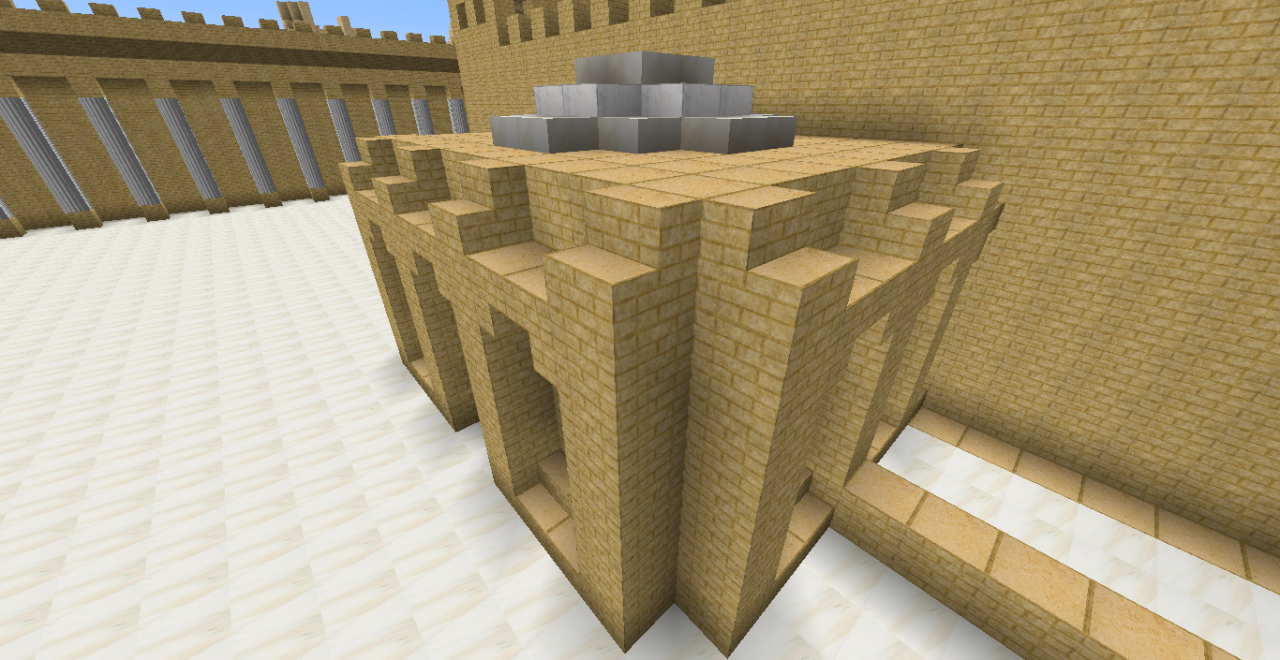 Detail on the Beis Hamikdash. Minecraft Map