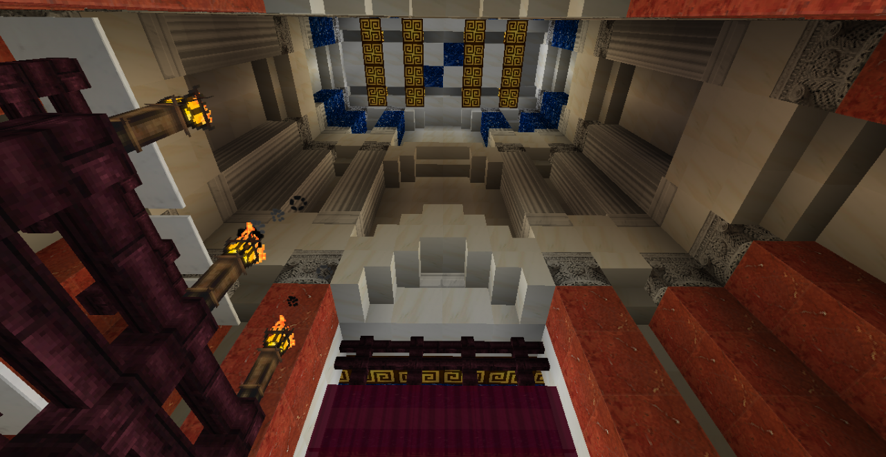 Detail on the Beis Hamikdash. Minecraft Map