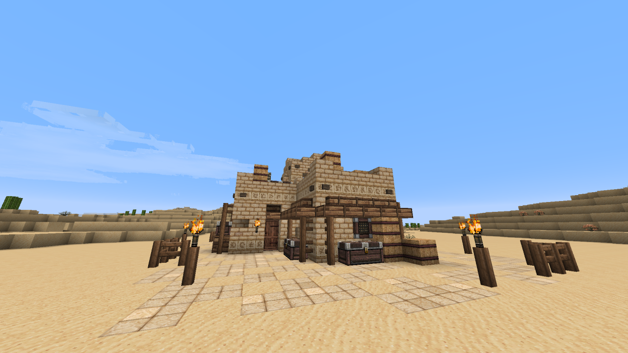 Simple detailed Desert House Minecraft Map
