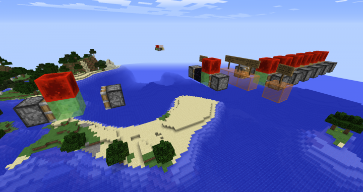 Flying machine updating glitch Minecraft Map