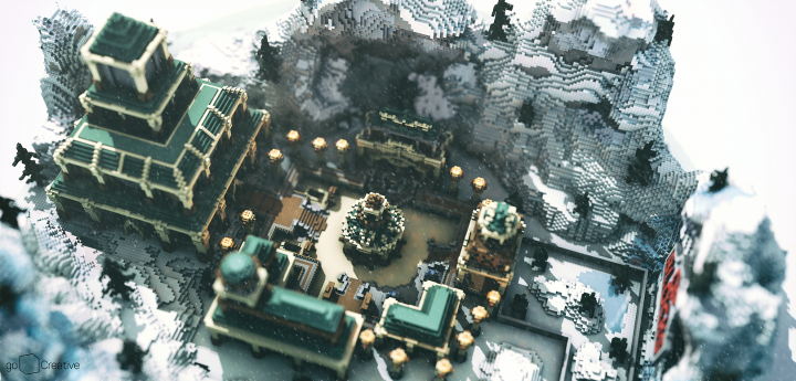 COMMISSION | Winter Hub Minecraft Map
