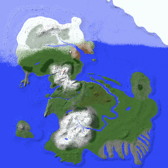 An old project of a great continent with town and huge landscapes ...