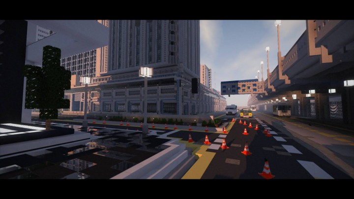 [REALISTIC] American Downtown Area Minecraft Map