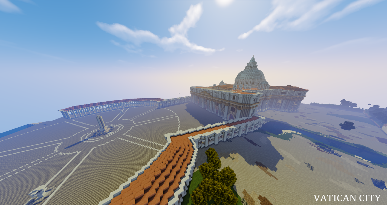 Minecraft Vatican City in Survival / St Peter's Basilica Minecraft Map