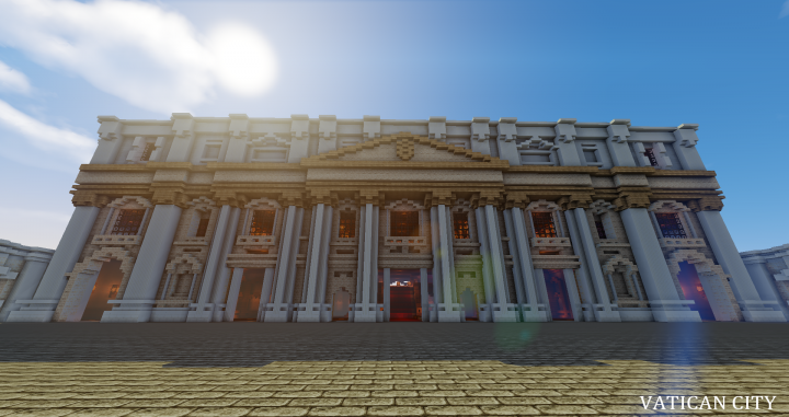 Minecraft Vatican City in Survival / St Peter's Basilica Minecraft Map