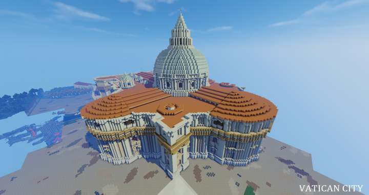 Minecraft Vatican City in Survival / St Peter's Basilica Minecraft Map