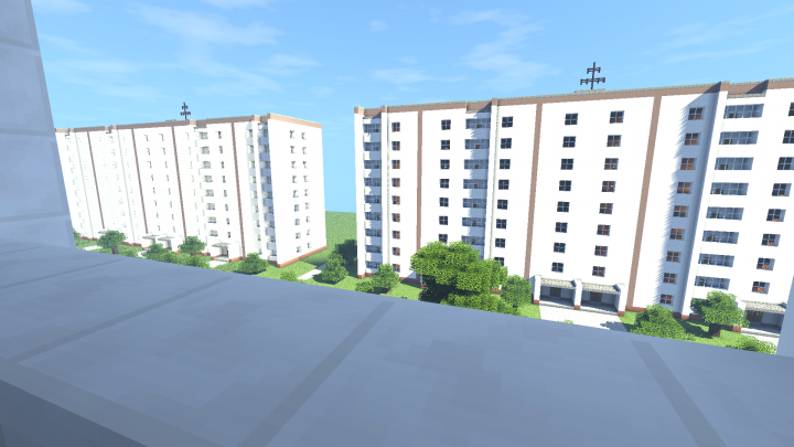 Советский двор/ Soviet yard Minecraft Map