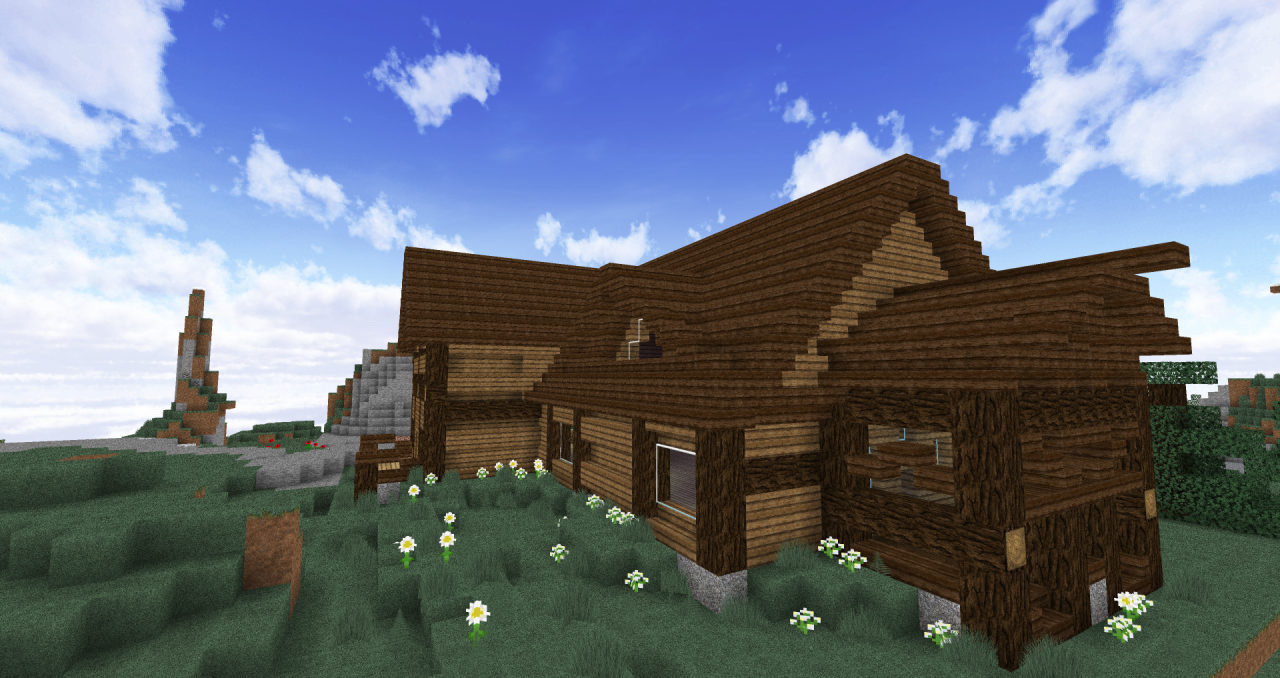 Fancy log cabin [Wisconsin themed home] Minecraft Map