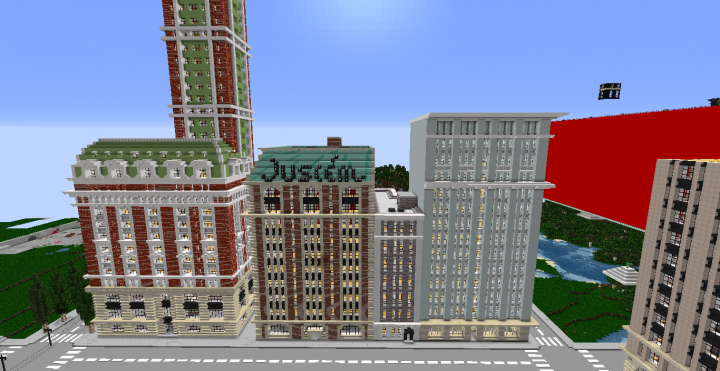 8 Different City Buildings Minecraft Map
