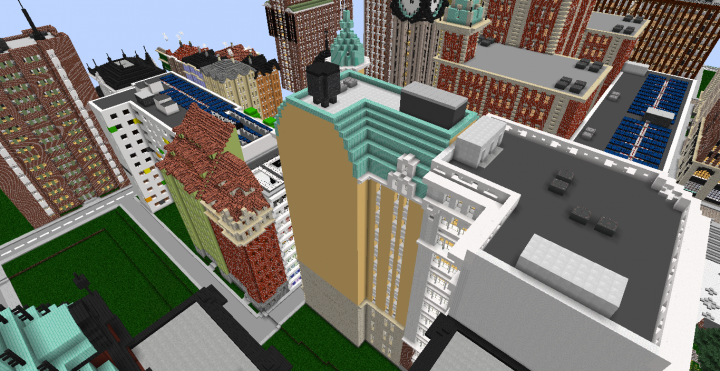 8 Different City Buildings Minecraft Map