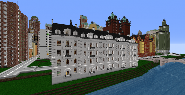 8 Different City Buildings Minecraft Map
