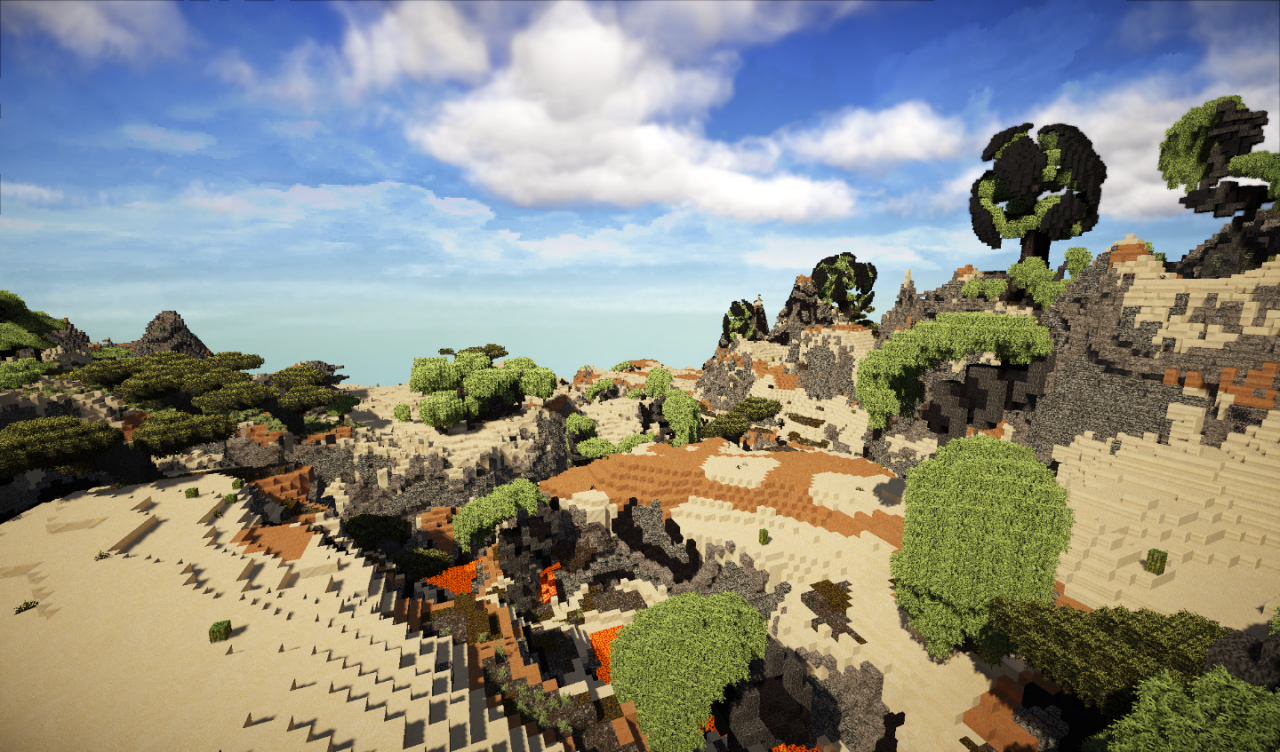 [DP Locations] Desert continent. Presentation. Minecraft Map