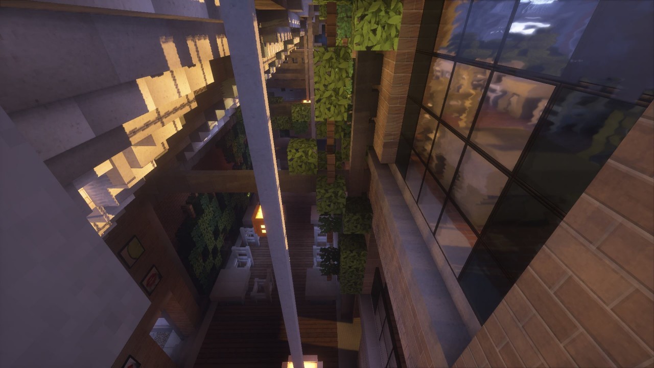 Upside down House / Restaurant + Interior Minecraft Map