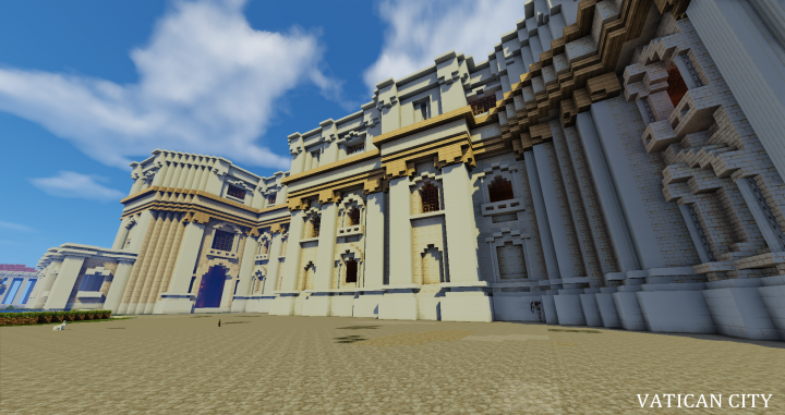 Minecraft Vatican City in Survival / St Peter's Basilica Minecraft Map