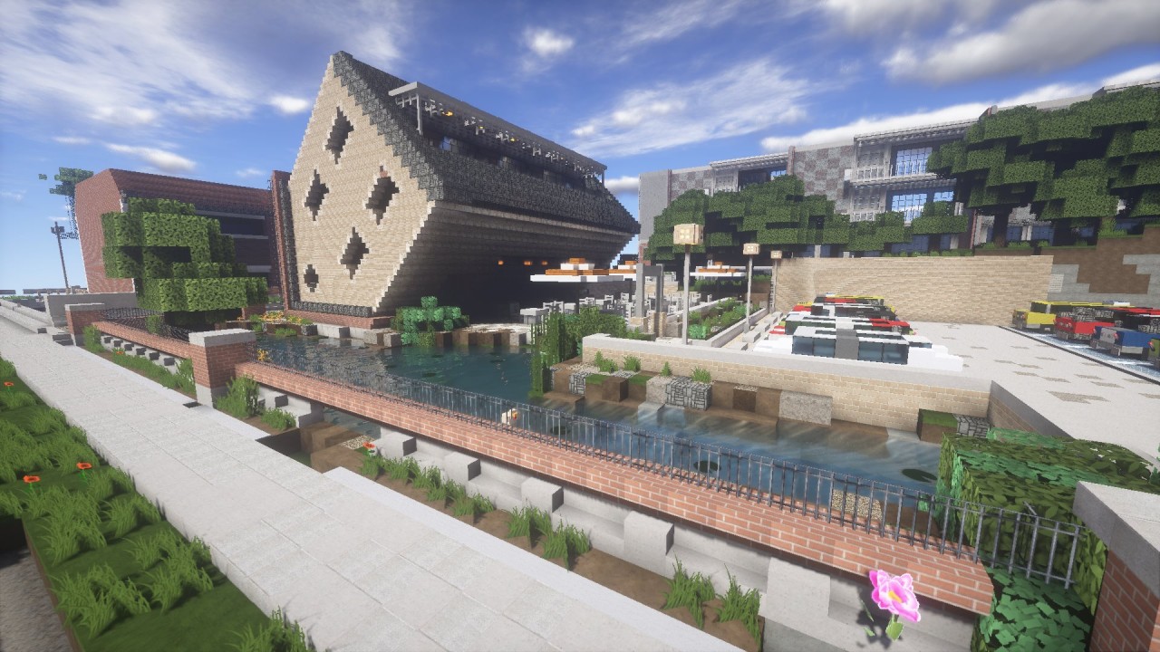 Upside down House / Restaurant + Interior Minecraft Map