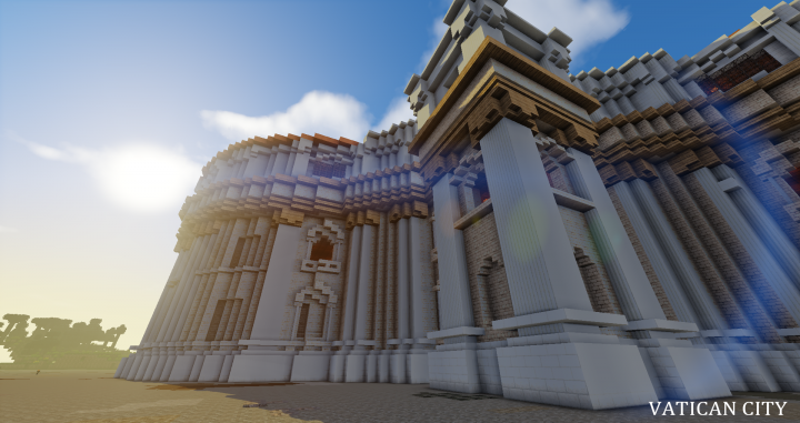 Minecraft Vatican City in Survival / St Peter's Basilica Minecraft Map