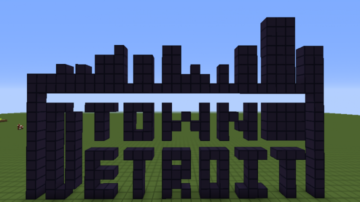 Downtown Detroit 1:52 Scale Minecraft Map