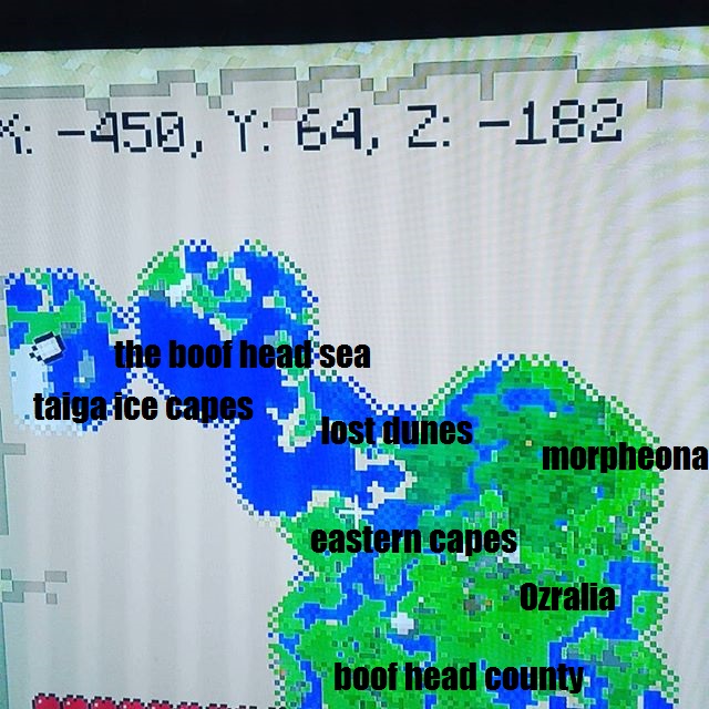 map of Minecraft. Minecraft Map