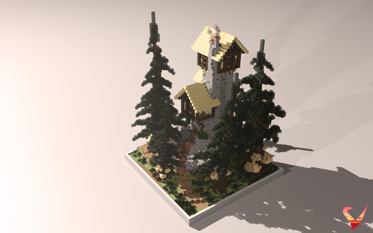 Medieval house/tower plot. [Download] Minecraft Map