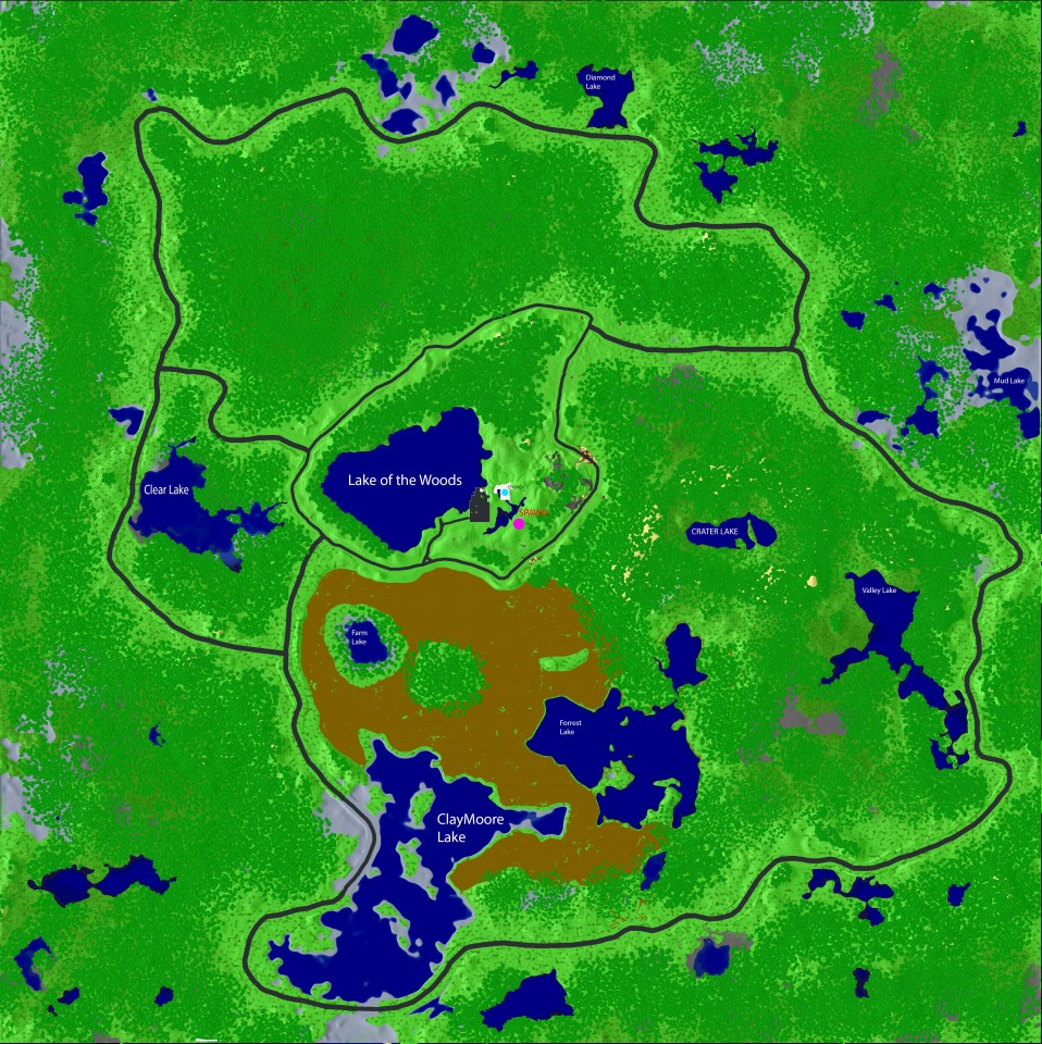 World of Woods - 10 Square Mile Map - 5016 x 5016 Roads | Lakes ...