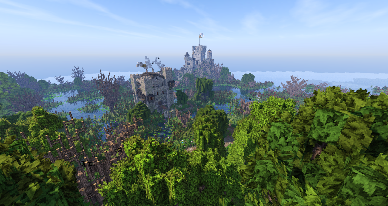 Realistic Wetland w/ Places to Explore [Conquest Reforged] Minecraft Map