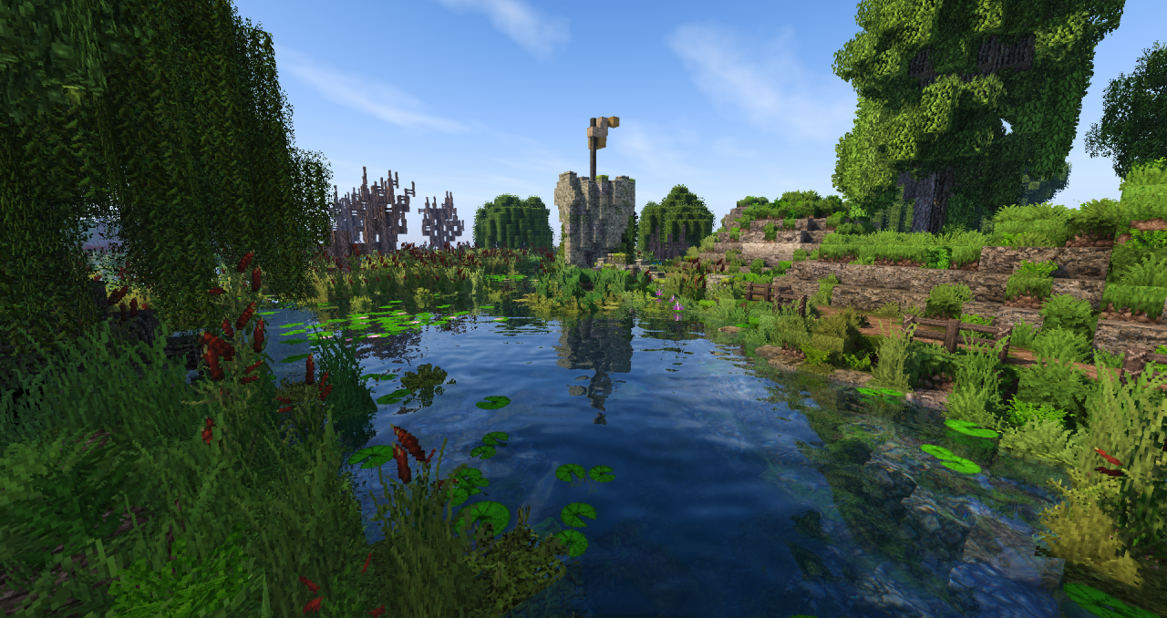 Realistic Wetland w/ Places to Explore [Conquest Reforged] Minecraft Map