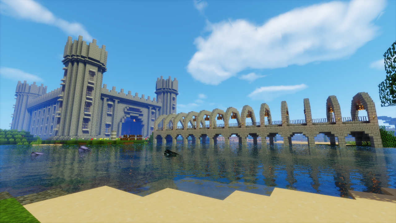 Medieval Castle and Roof Garden Minecraft Map