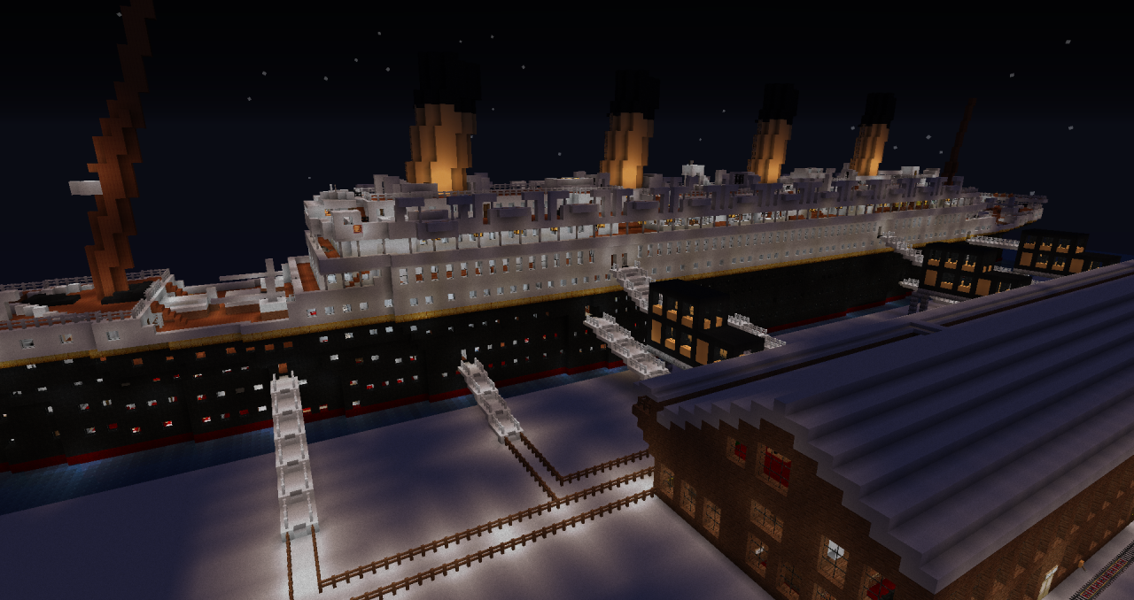 RMS OLYMPIC 1913 + Dockyards Minecraft Map