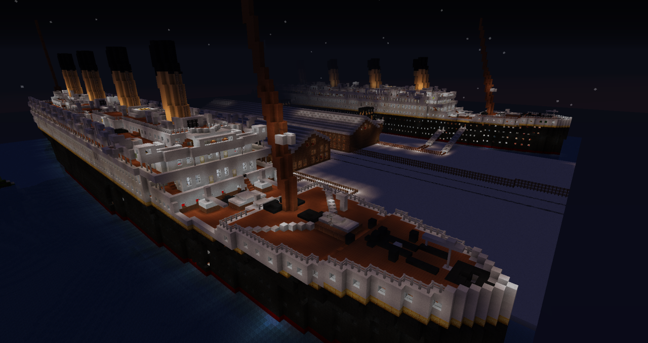 RMS OLYMPIC 1913 + Dockyards Minecraft Map