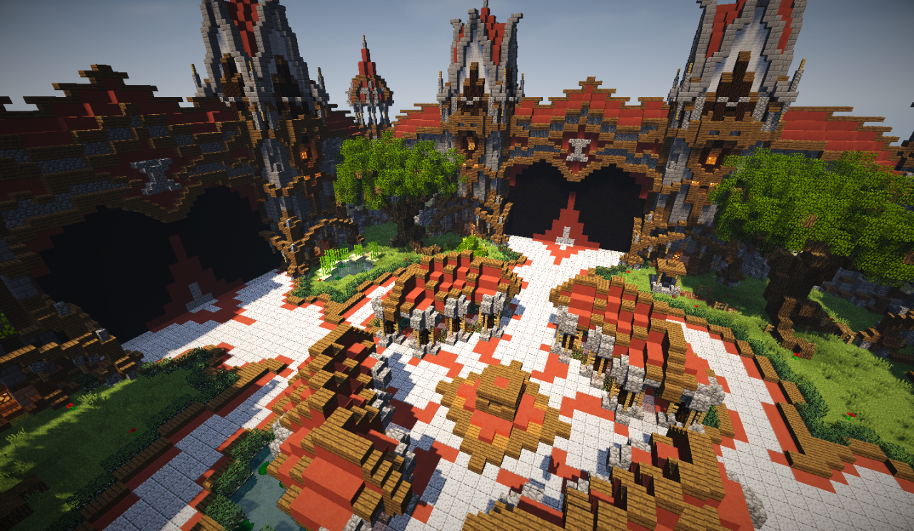 Red HUB 4 portals by TD_Tech Minecraft Map