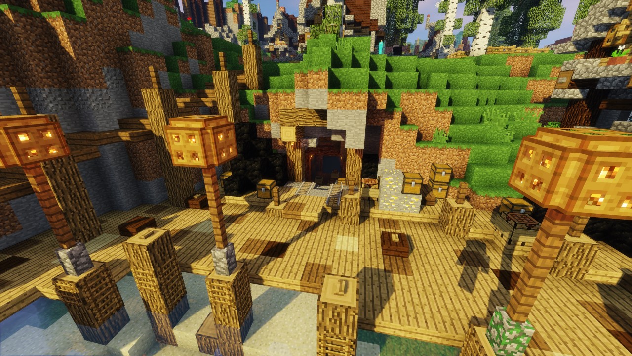 [Rustic|Medieval] City around a Castle with docks + [World Download ...