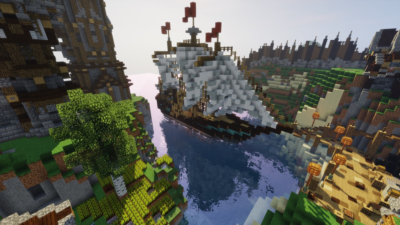 [Rustic|Medieval] City around a Castle with docks + [World Download ...