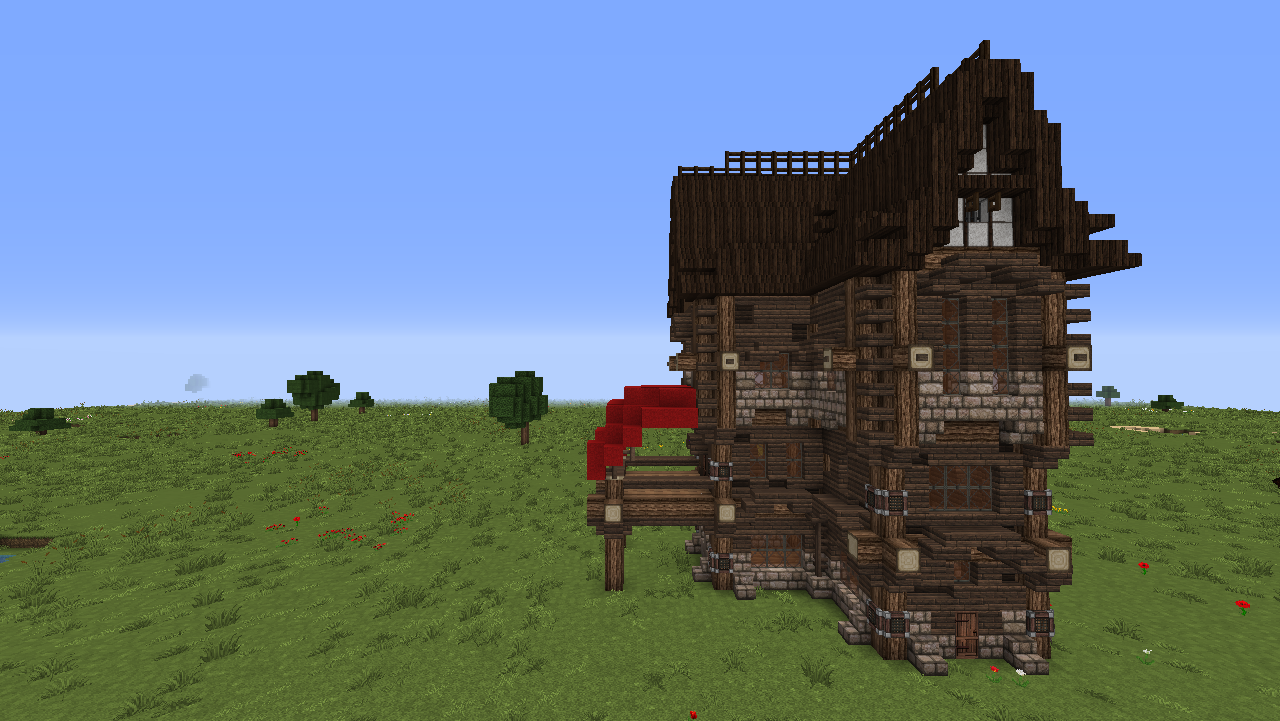 Weird Roof House Minecraft Map