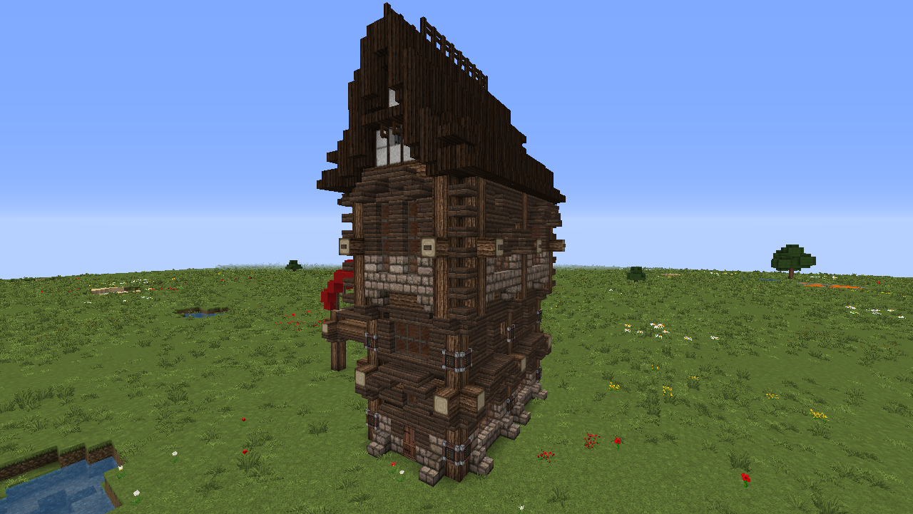Weird Roof House Minecraft Map