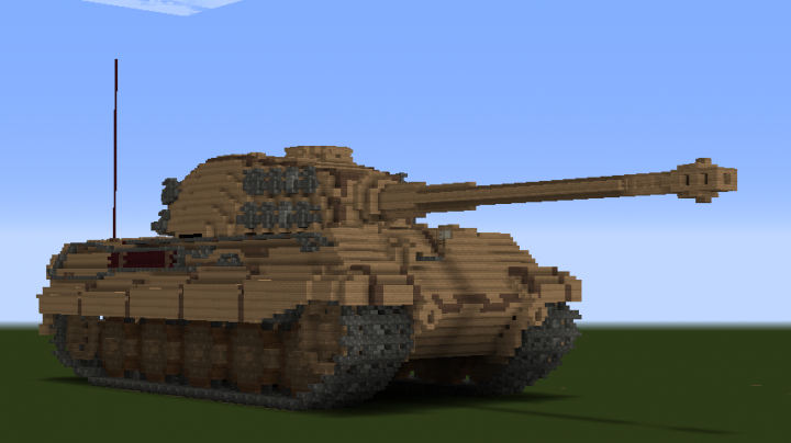 german KING TIGER tank 10/1 scale Minecraft Map