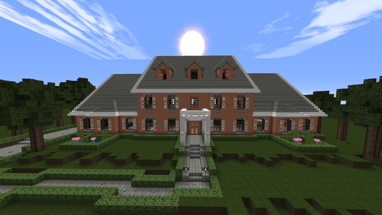 Huge Colonial Style House!! Exterior only!! Minecraft Map