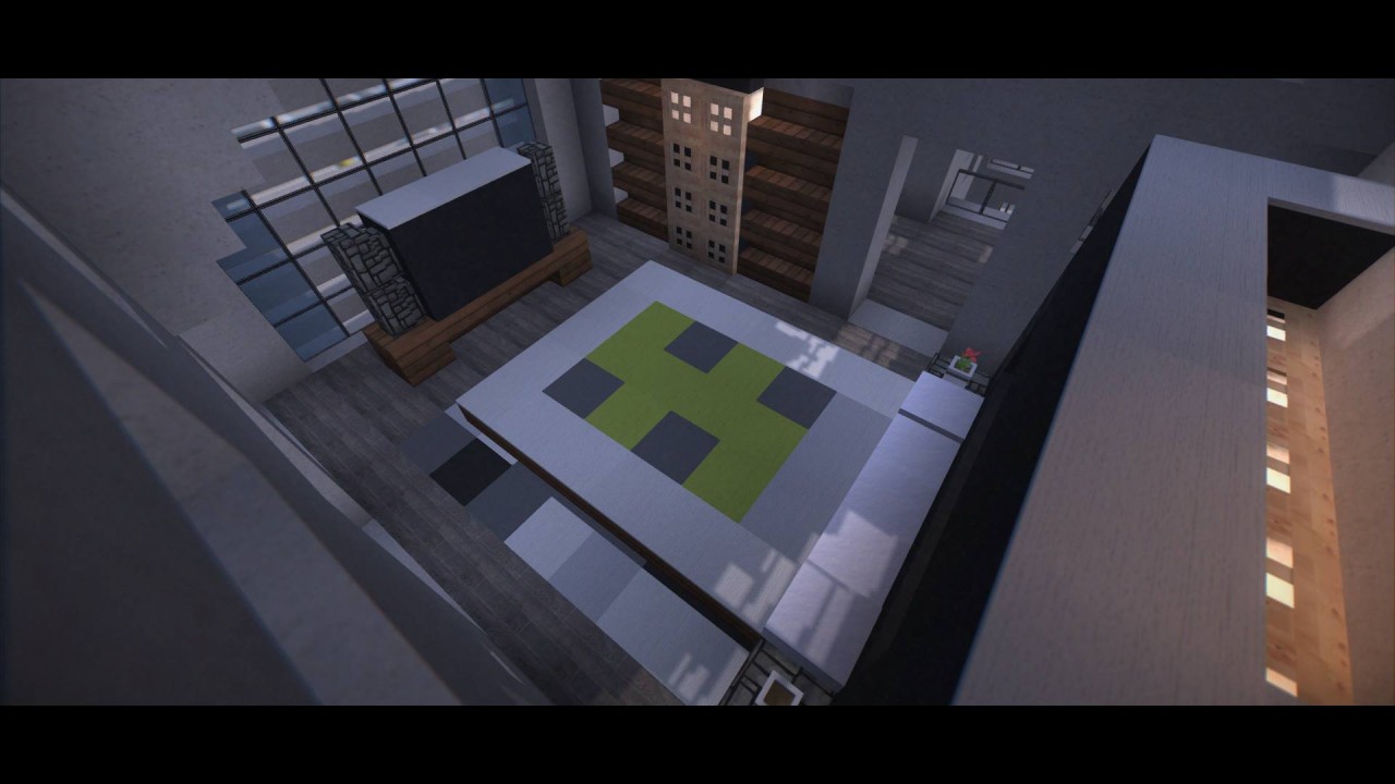 Realistic City Skyscraper Penthouse Flat [Brutalism][Furnished] Minecraft Map