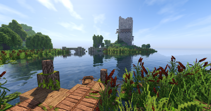 Realistic Wetland w/ Places to Explore [Conquest Reforged] Minecraft Map